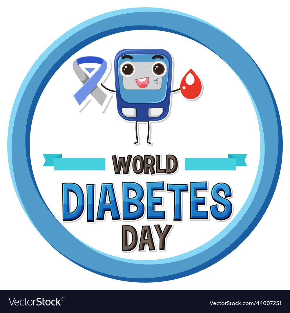 World Diabetes Day Poster Design Royalty Free Vector Image