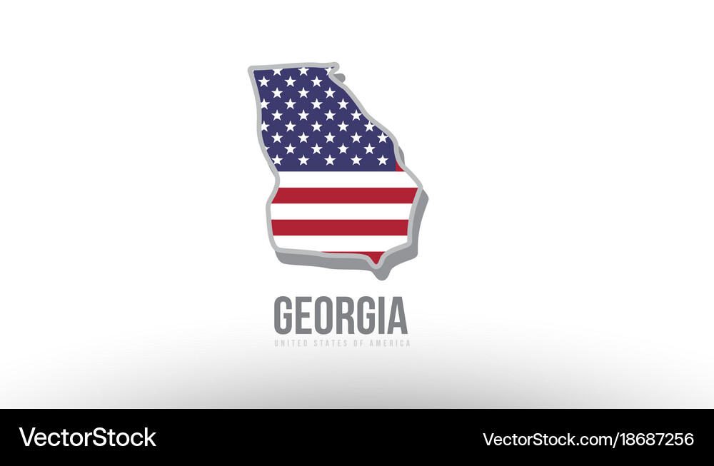 A county state with us united states flag Vector Image