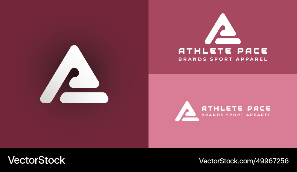 Abstract initial letter a and p logo in white Vector Image