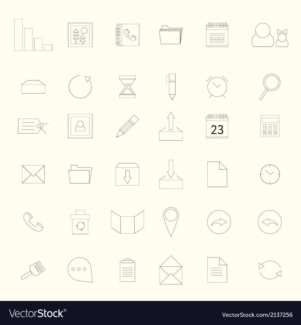 Basic web icons Royalty Free Vector Image - VectorStock