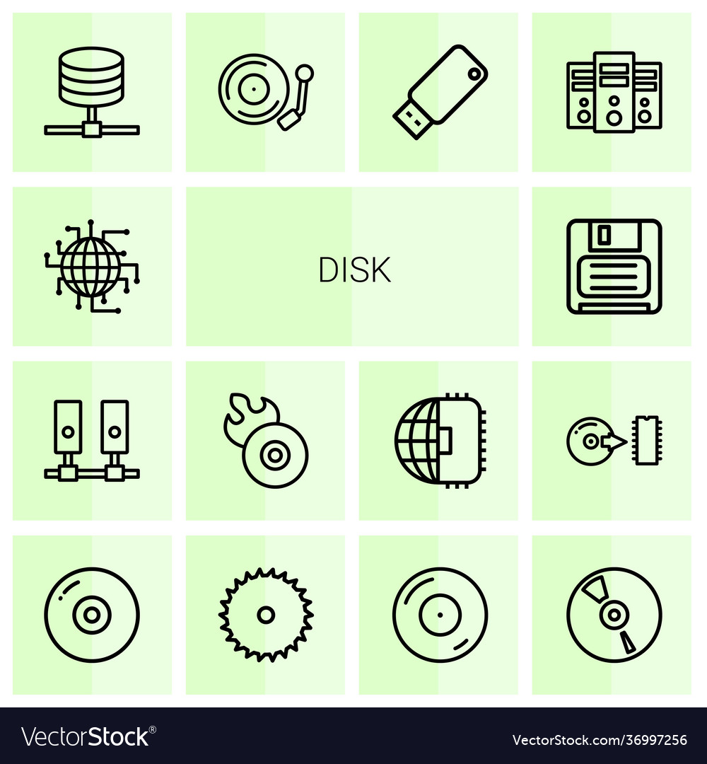 Disk icons Royalty Free Vector Image - VectorStock
