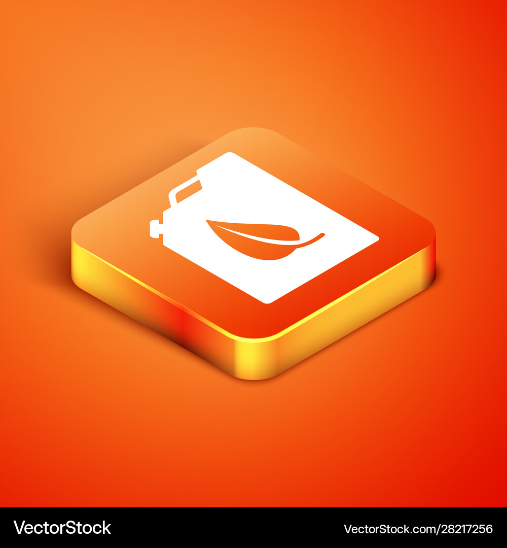 Isometric bio fuel canister icon isolated Vector Image