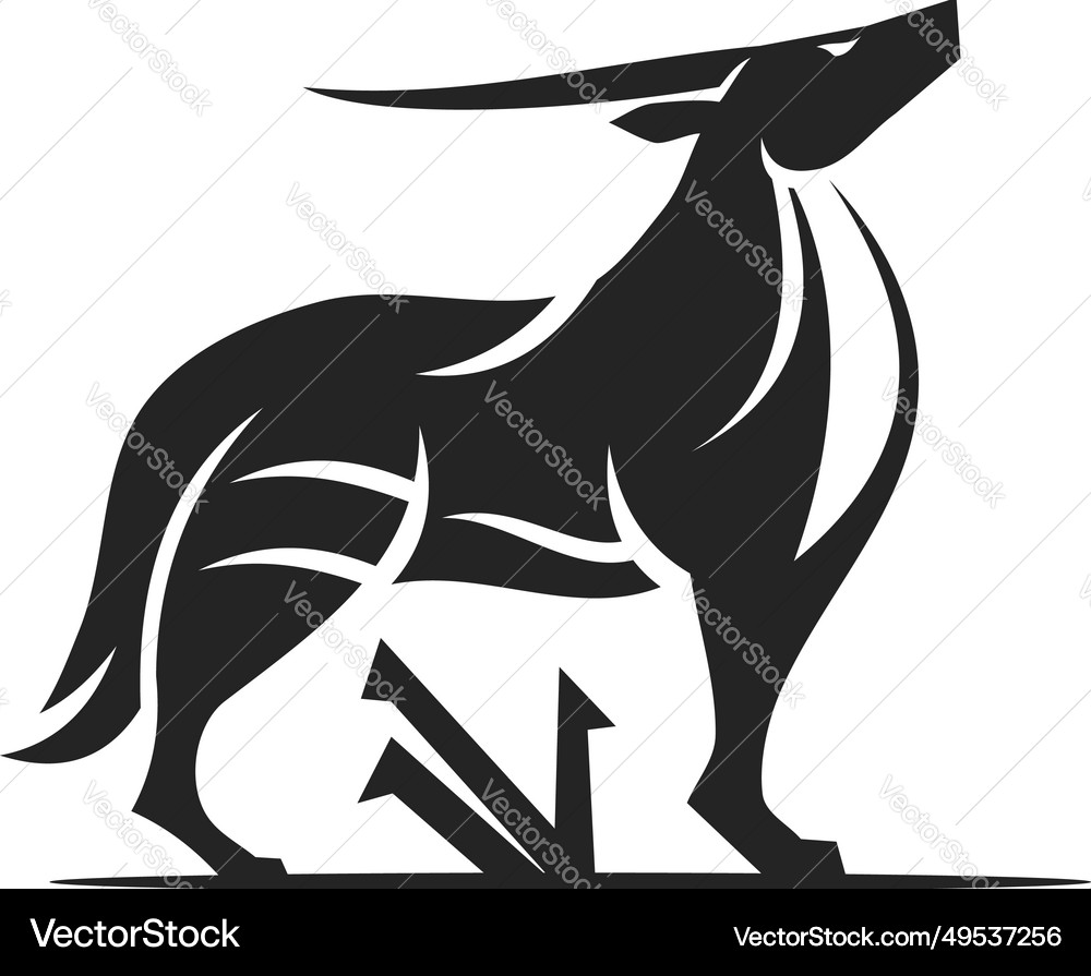 Oryx logo template isolated brand identity icon Vector Image