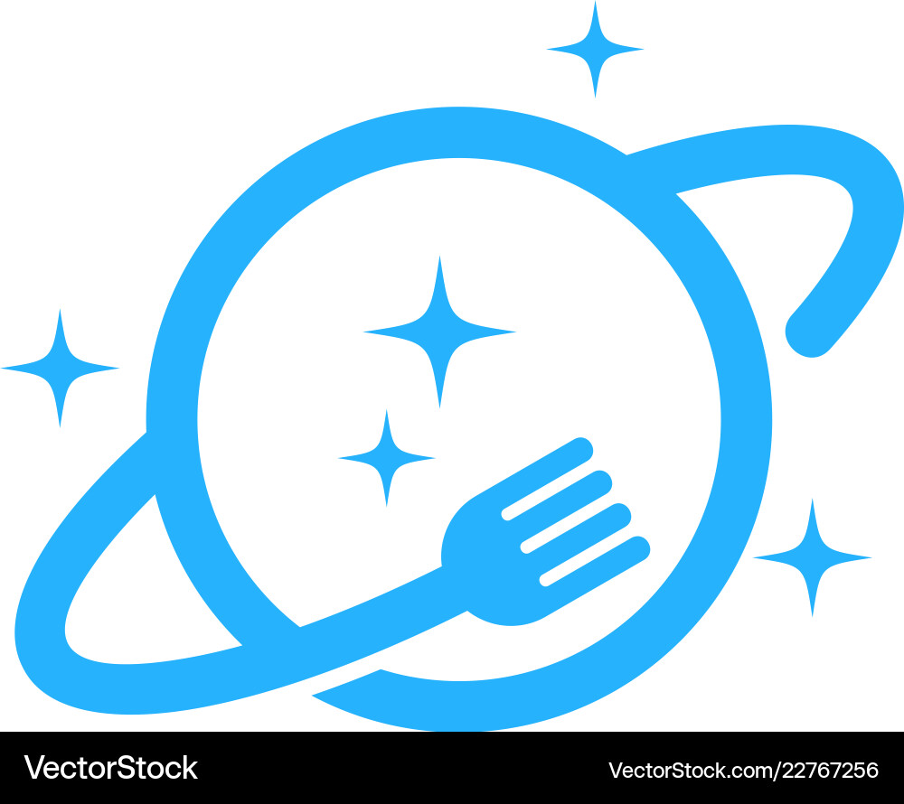 Planet food logo icon design Royalty Free Vector Image