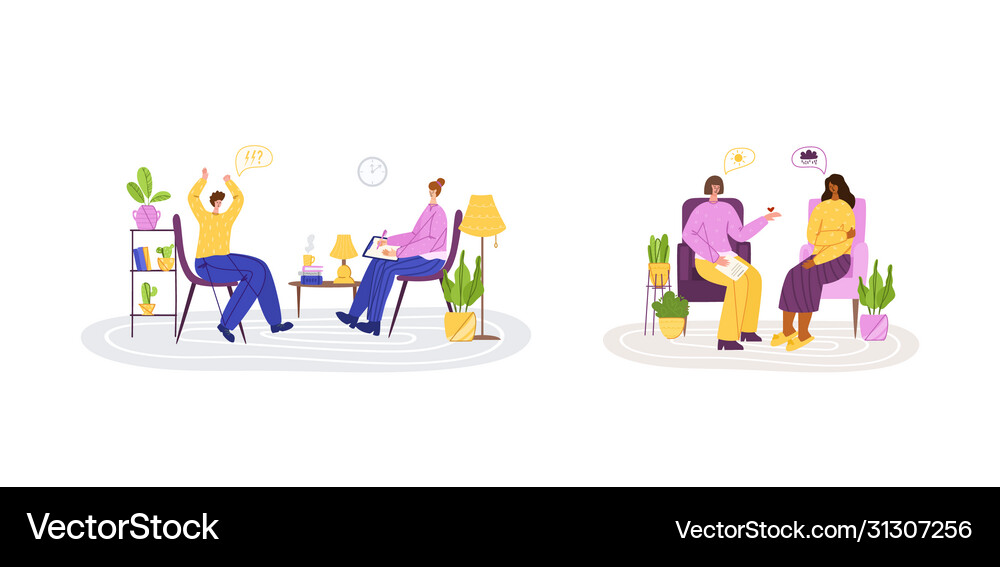 Psychological servise online personal assistance Vector Image