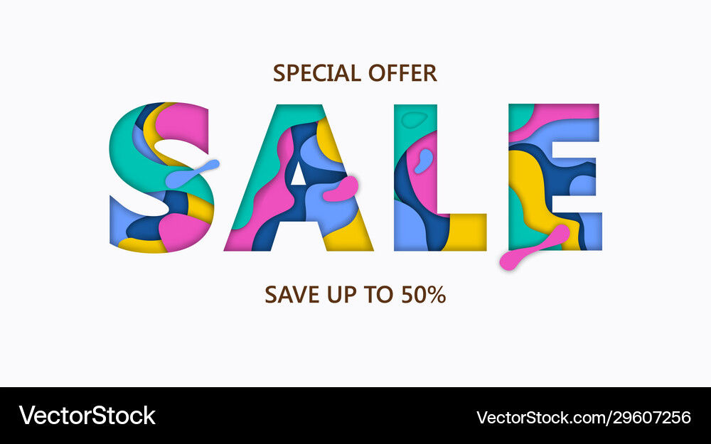 Sale design with abstract shapes Royalty Free Vector Image