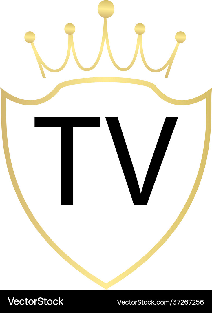 Tv letter logo design with simple style Royalty Free Vector