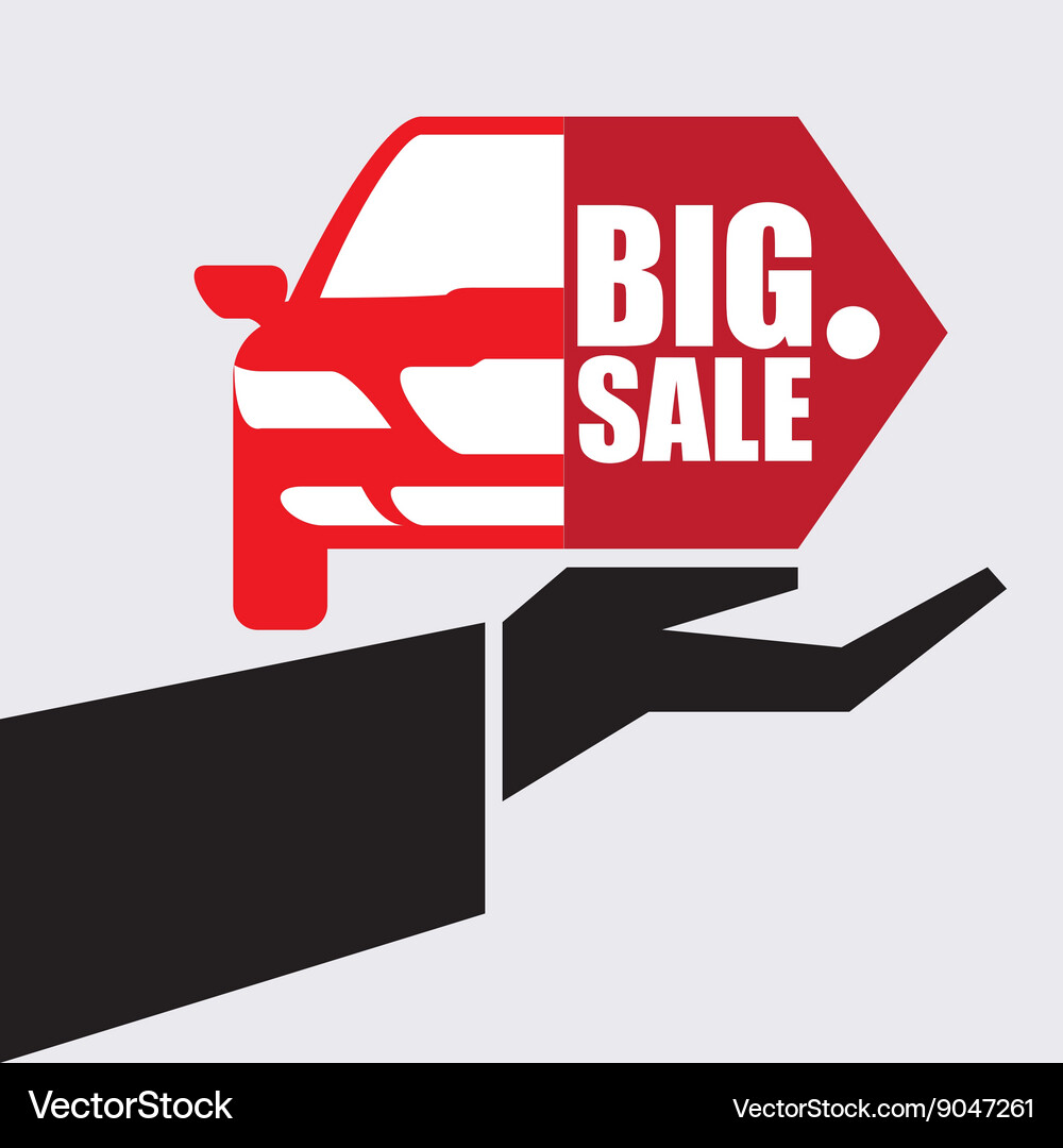 Car sale design concept white background Vector Image