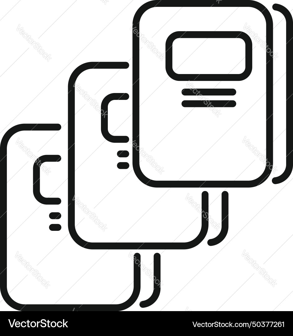 Change online books icon outline guide Royalty Free Vector