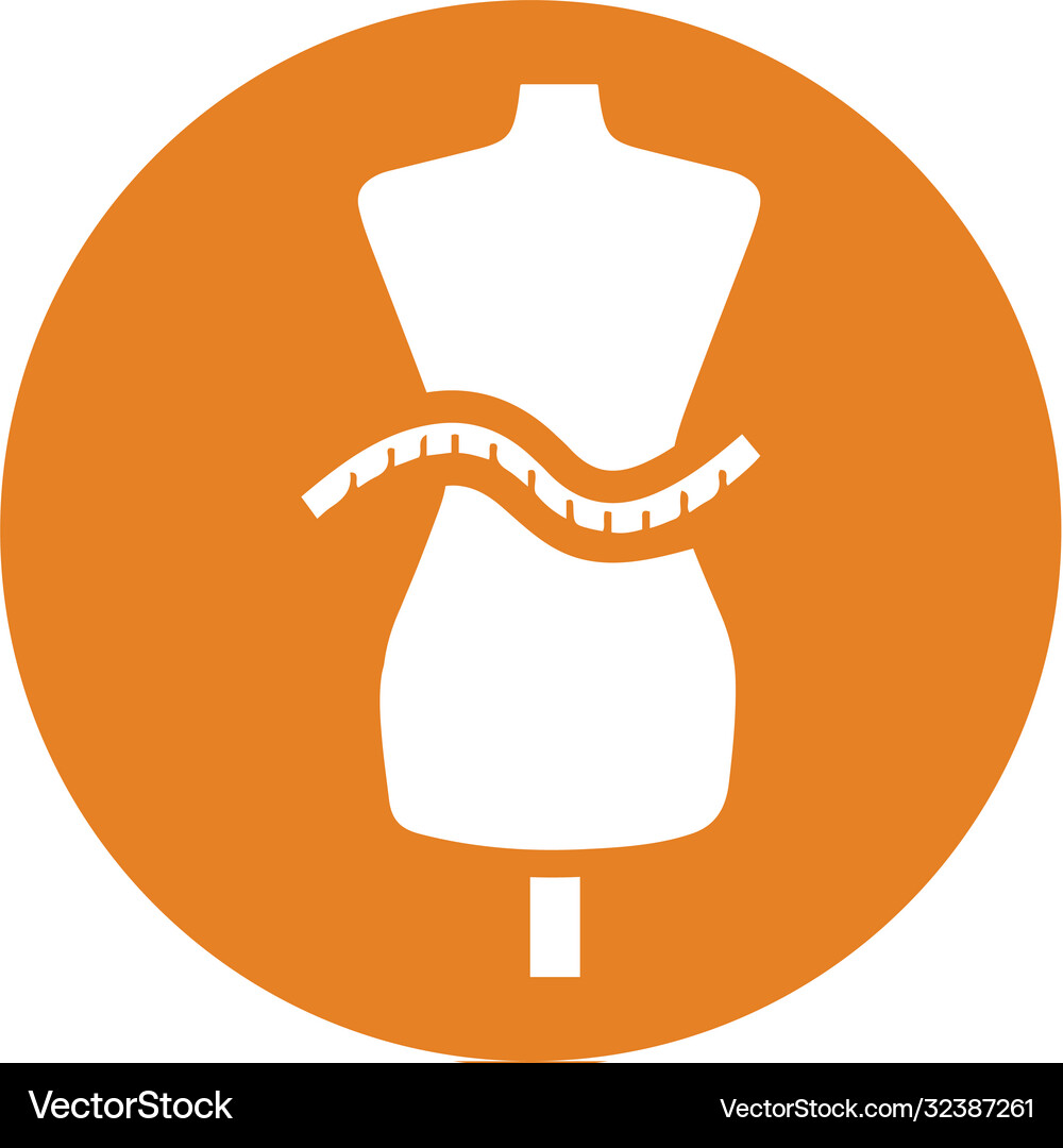 Cloth size guide icon clothing measurement Vector Image