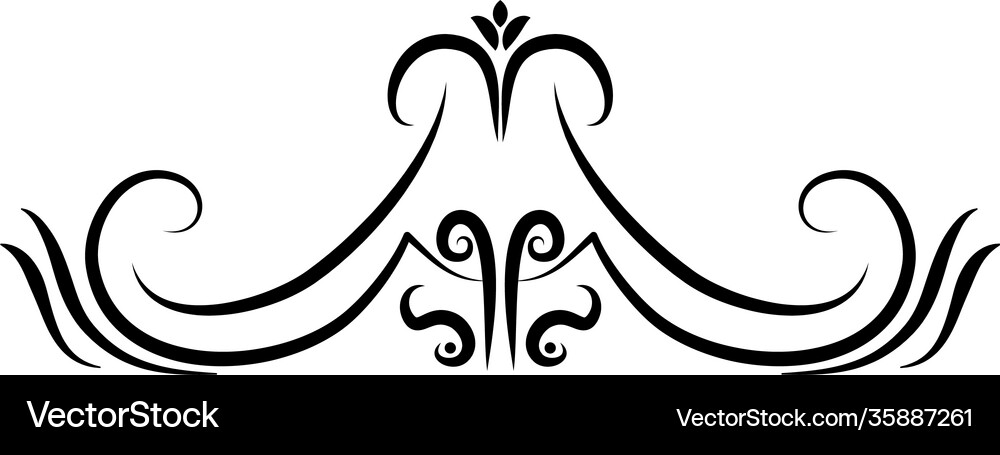 Decoration swirl icon line style Royalty Free Vector Image