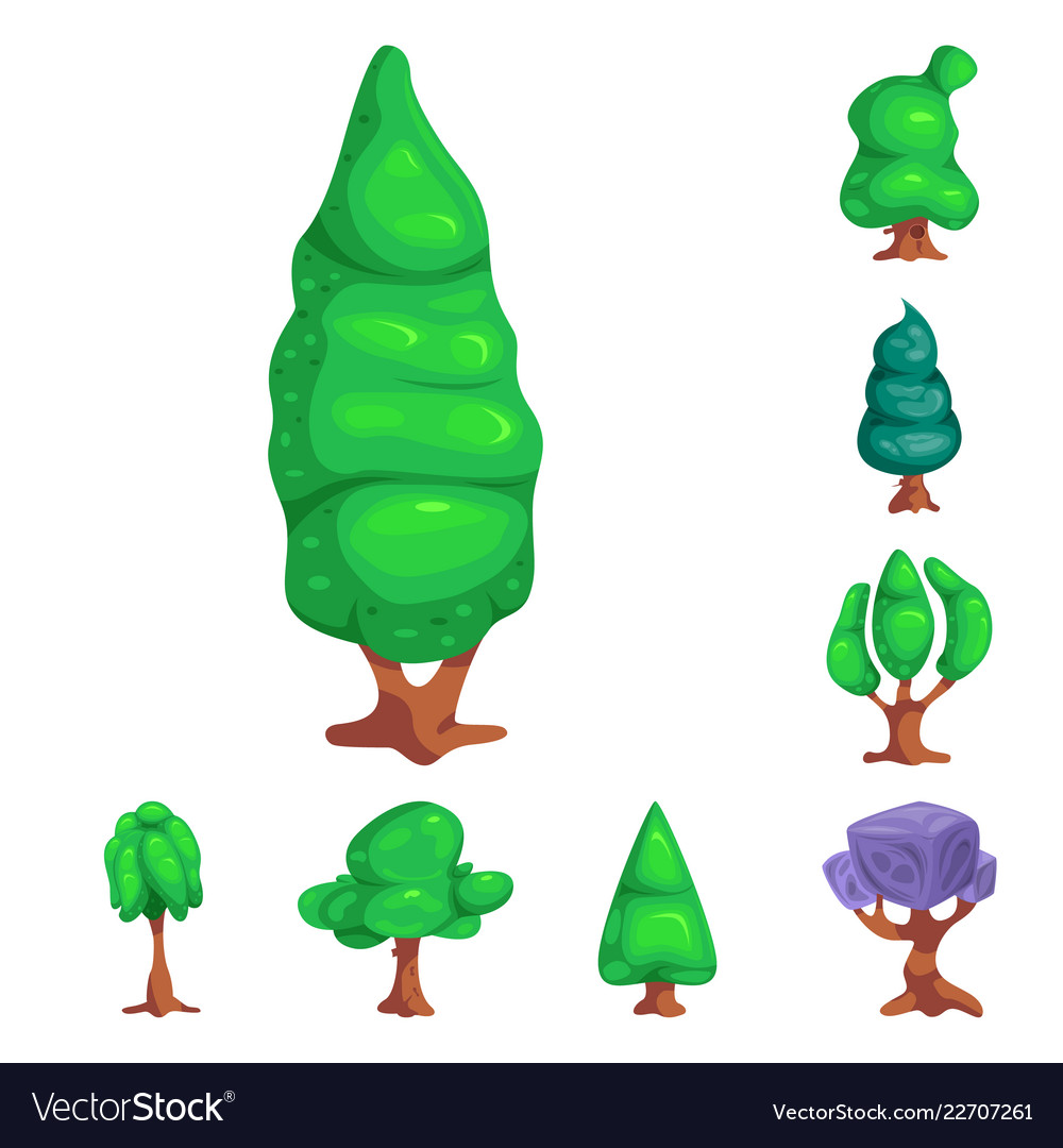 Design of tree and nature icon collection Vector Image