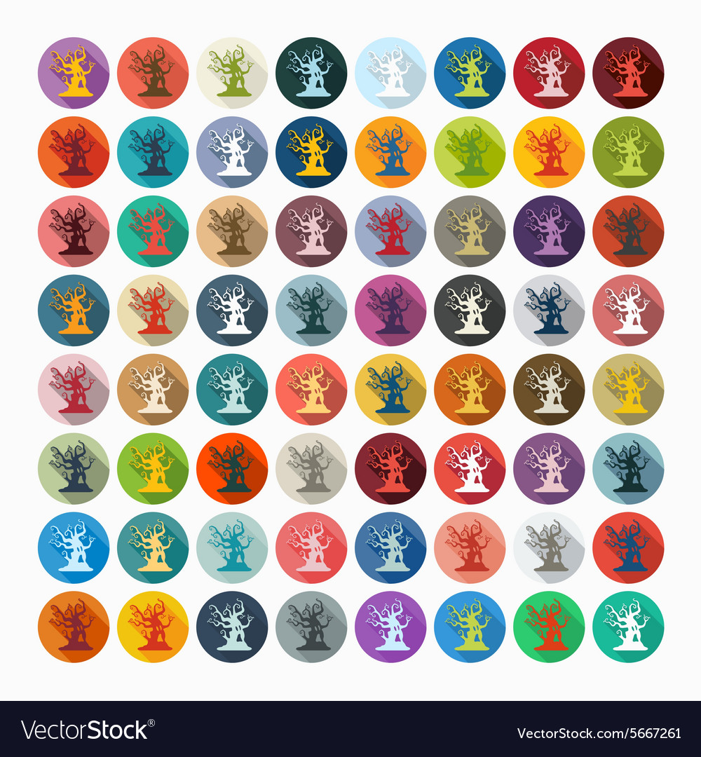 Flat design tree Royalty Free Vector Image - VectorStock