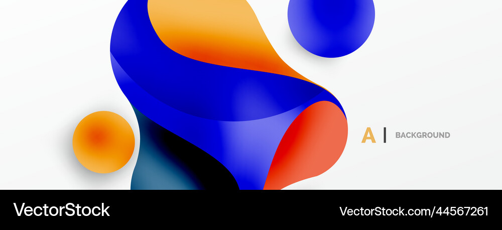 Flowing geometric shapes minimalist abstract Vector Image