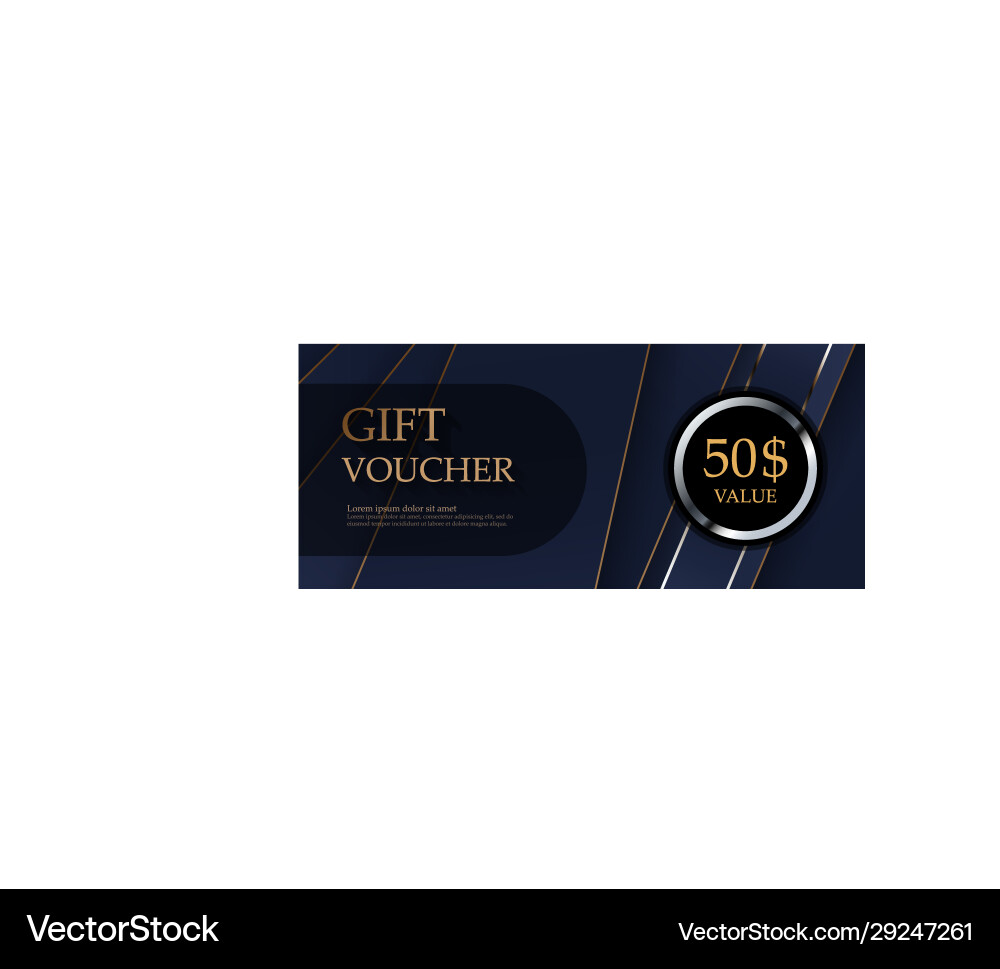 Gift voucher discount coupon banner Royalty Free Vector
