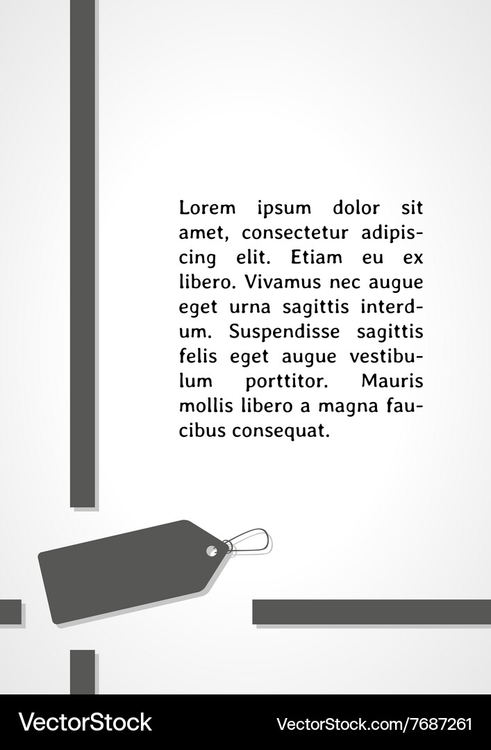 Gray price tag dark infographics Royalty Free Vector Image