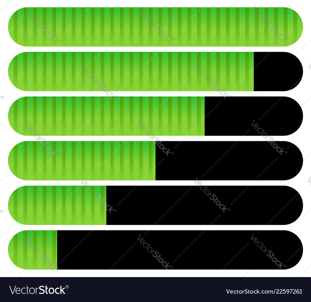 Horizontal bars loading progress indicators Vector Image Horizontal bars loading progress indicators Vector Image