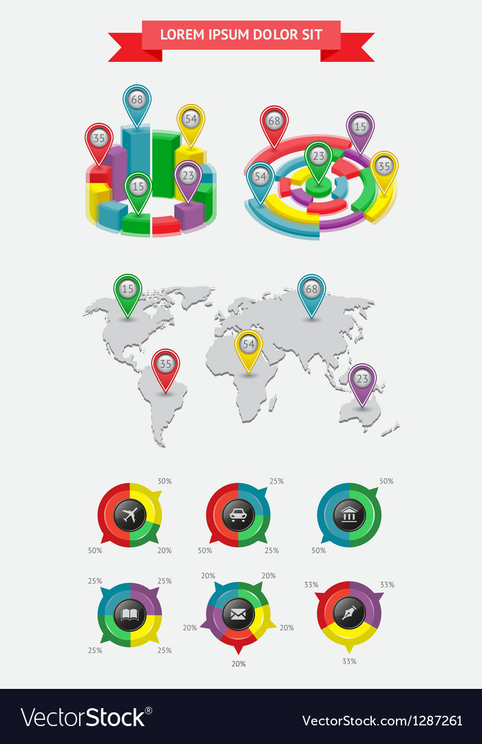 Infographics and web elements Royalty Free Vector Image