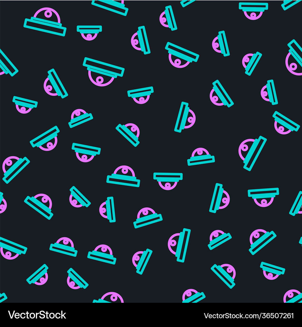 Line motion sensor icon isolated seamless pattern Vector Image