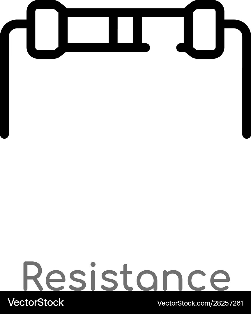 Outline resistance icon isolated black simple Vector Image