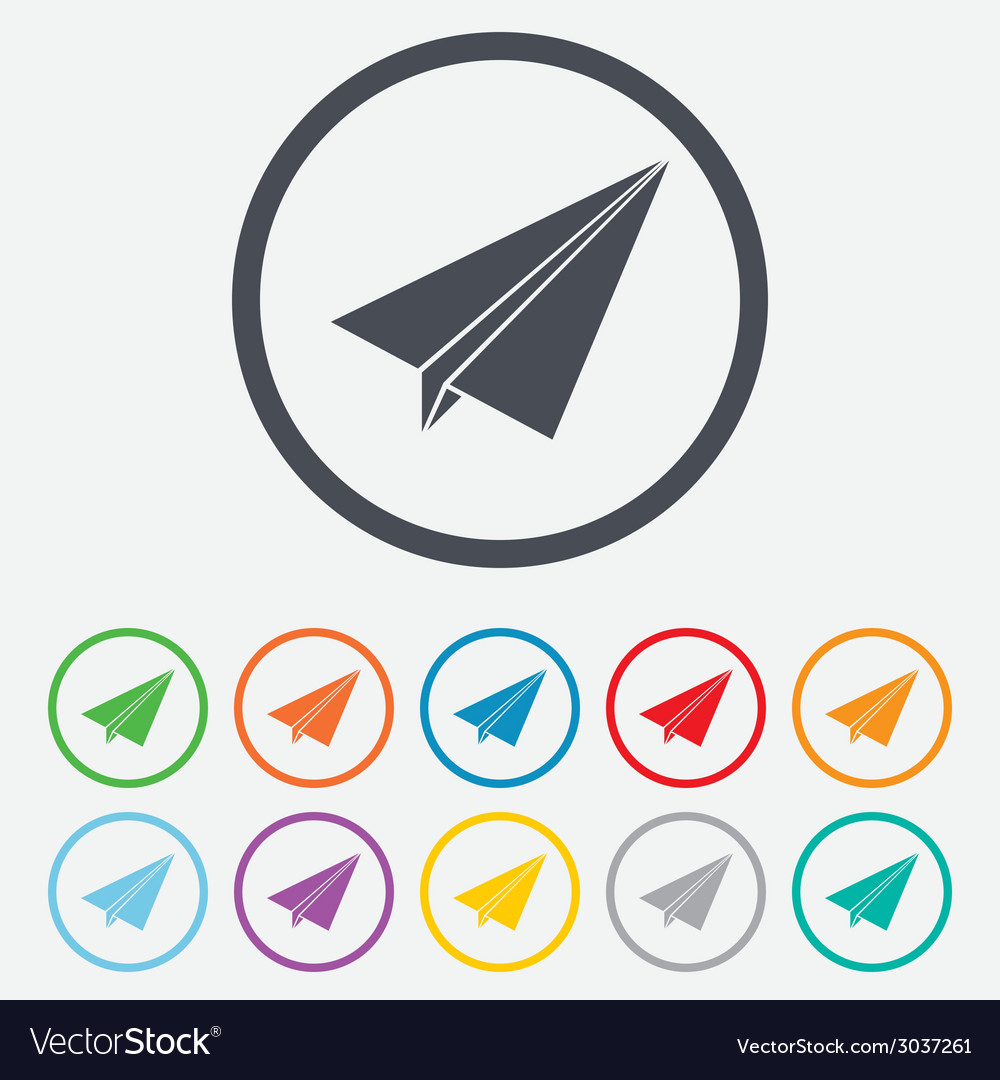 Paper Airplane Icon Royalty Free Vector Image - VectorStock