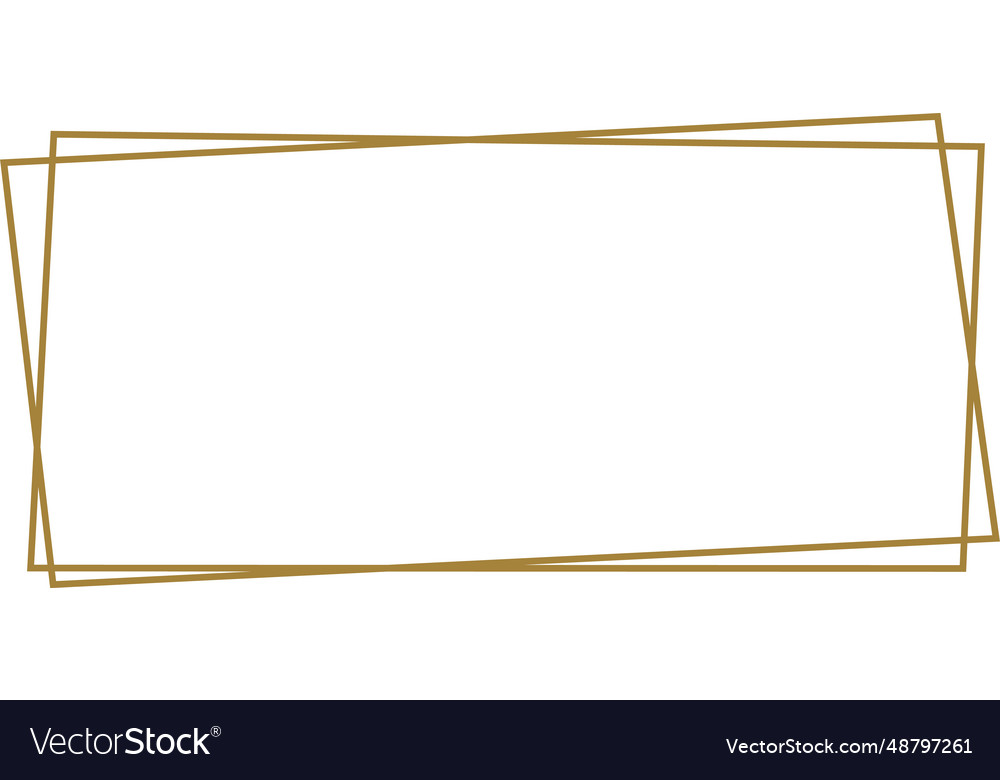 Rectangle lined frame Royalty Free Vector Image