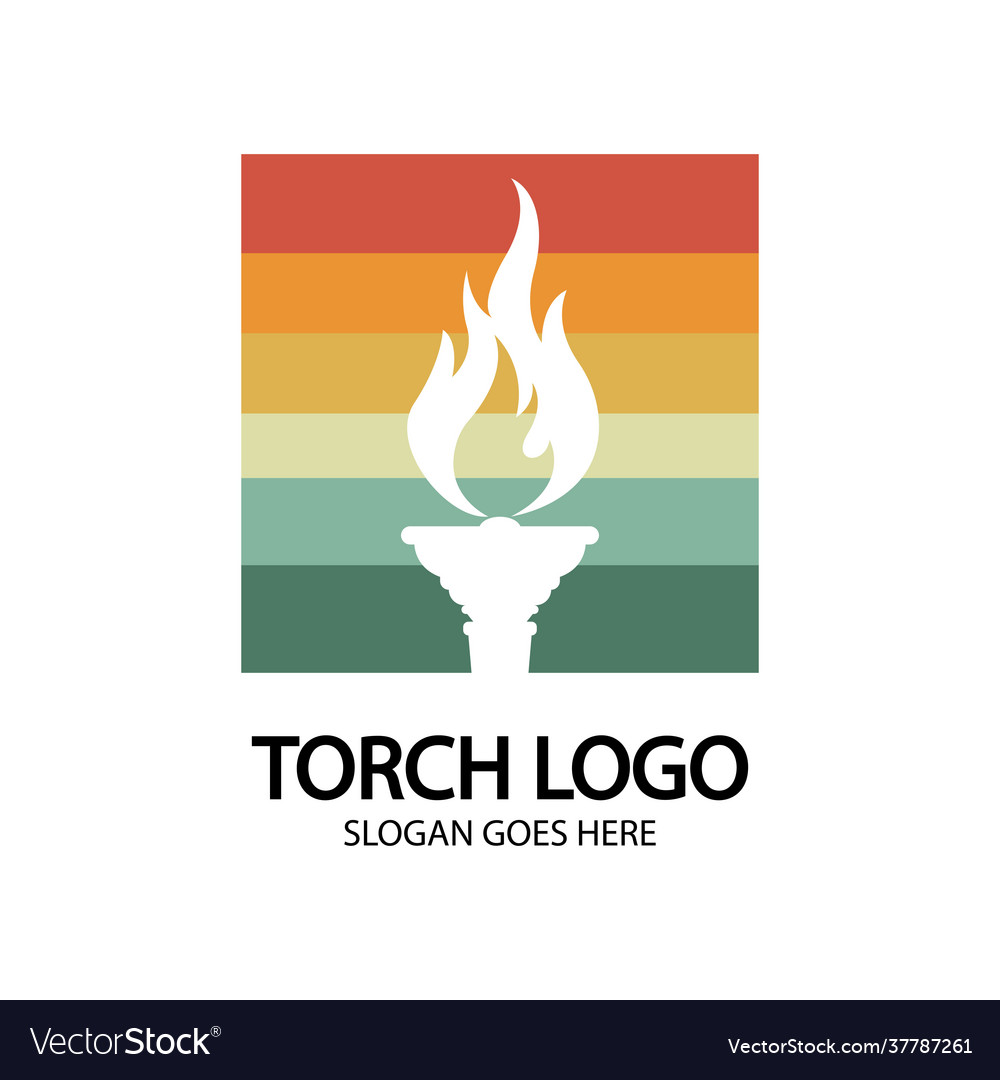 Torch icon design template Royalty Free Vector Image