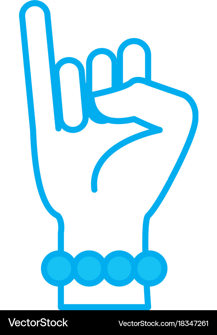 Woman hand with bracelet Royalty Free Vector Image