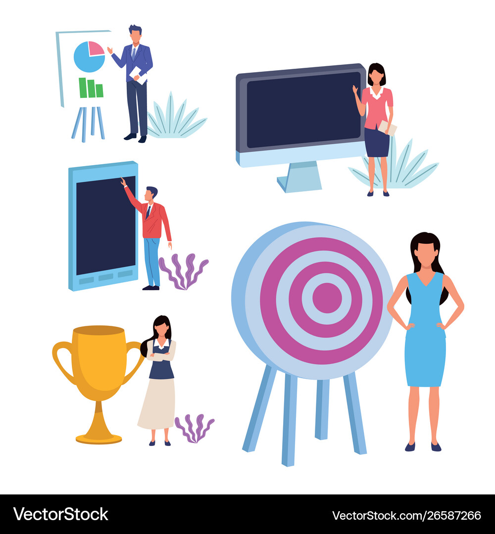 Business professional executive work cartoon Vector Image