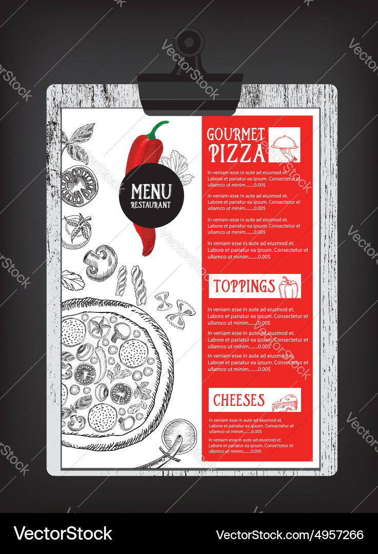 Cafe menu restaurant brochure food design template