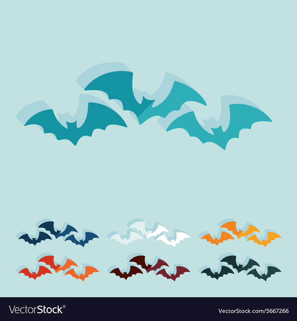 Flat design bat Royalty Free Vector Image - VectorStock