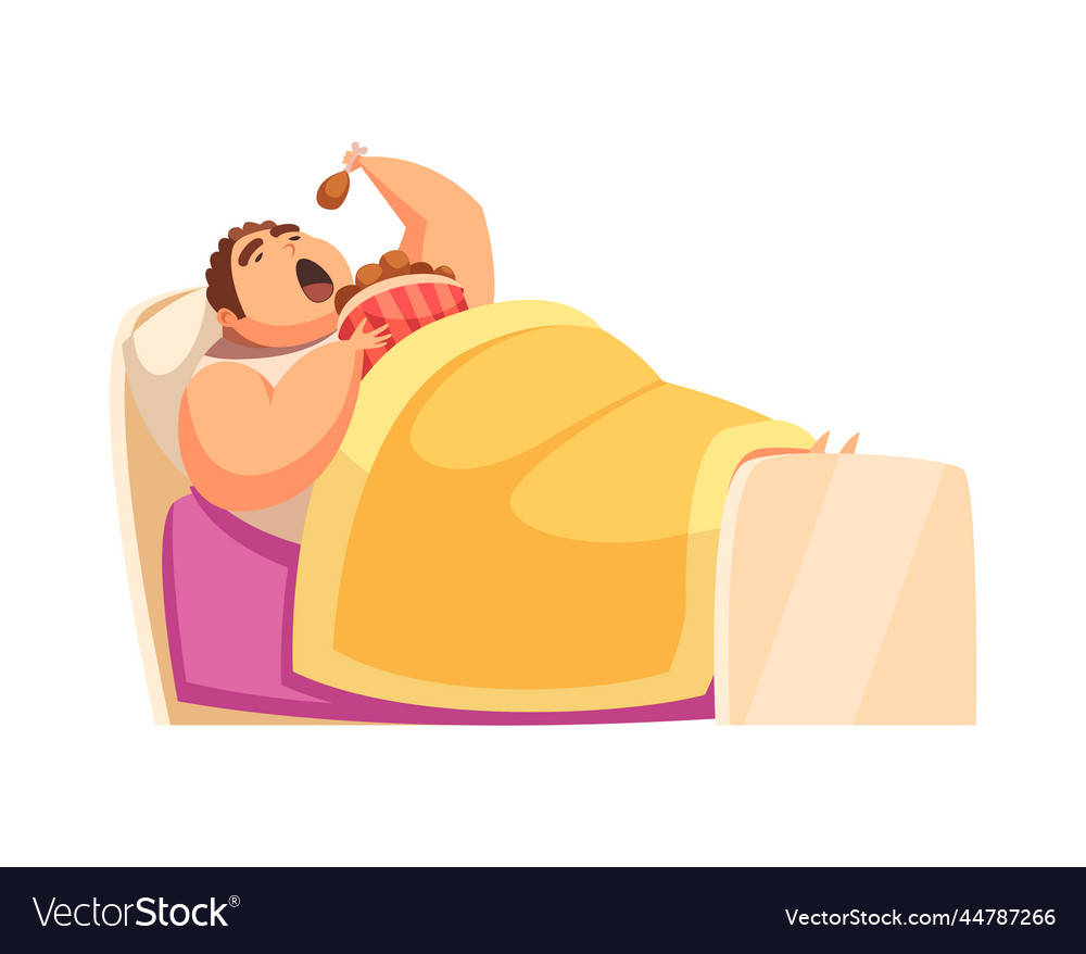 Gluttony flat concept Royalty Free Vector Image