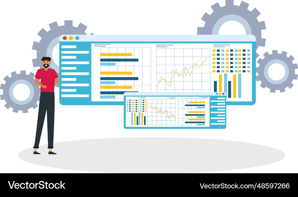 Image of business analyst Royalty Free Vector Image