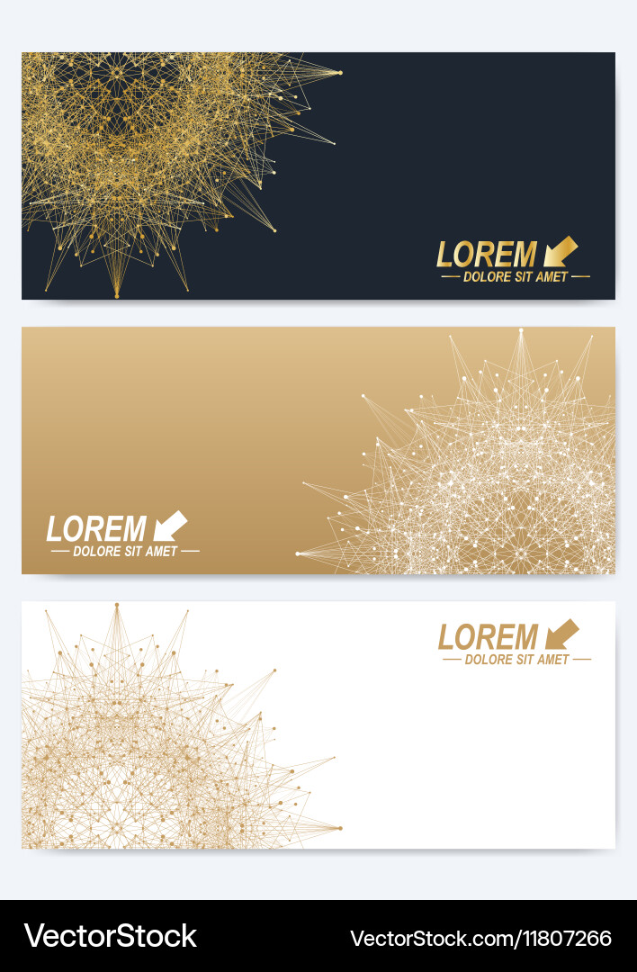 Modern set of banners geometric abstract Vector Image