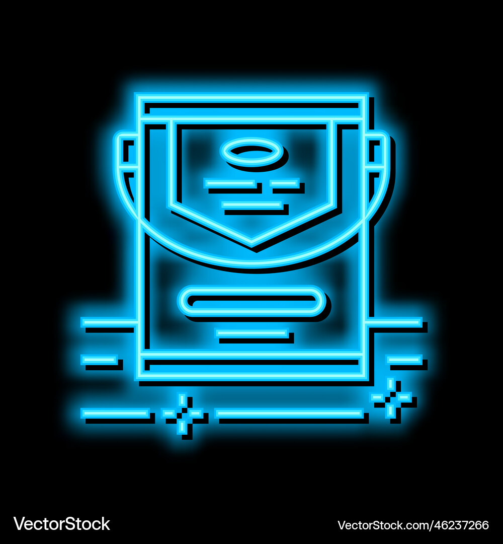 Parquet varnish neon glow icon Royalty Free Vector Image