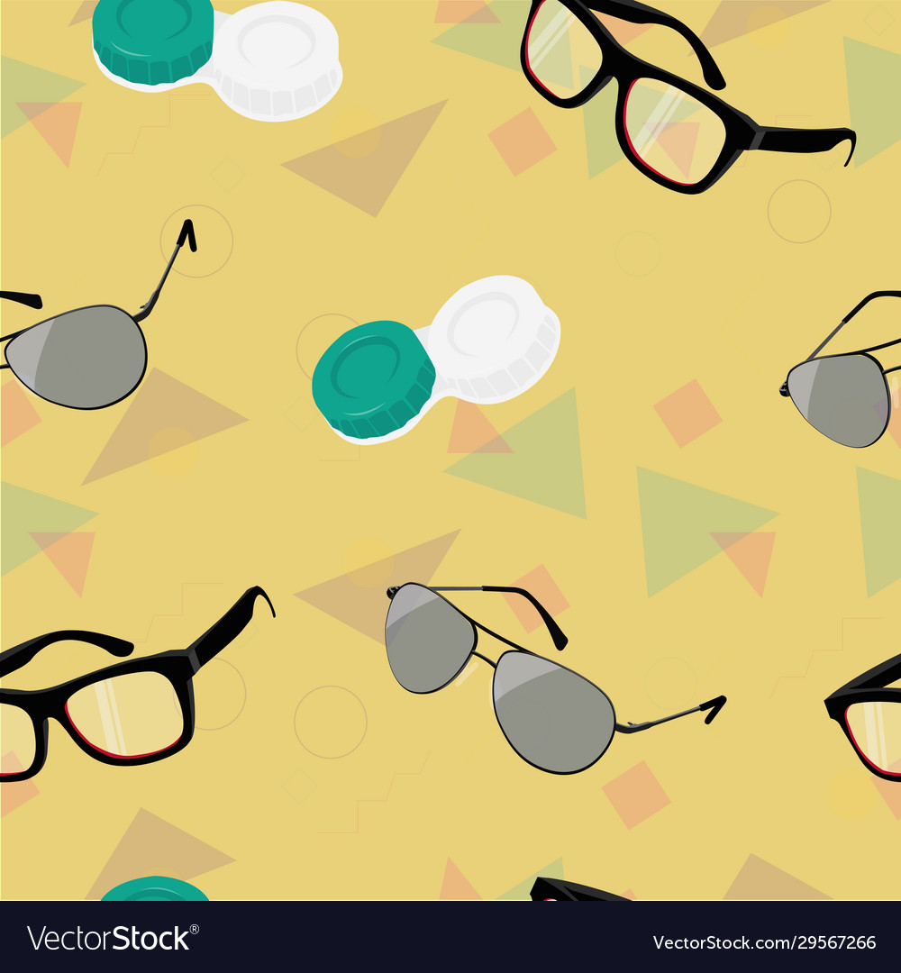 Pattern glasses themed Royalty Free Vector Image