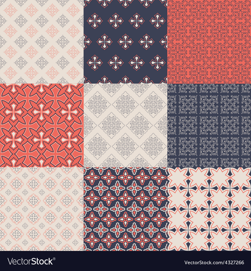 Pattern set Royalty Free Vector Image - VectorStock