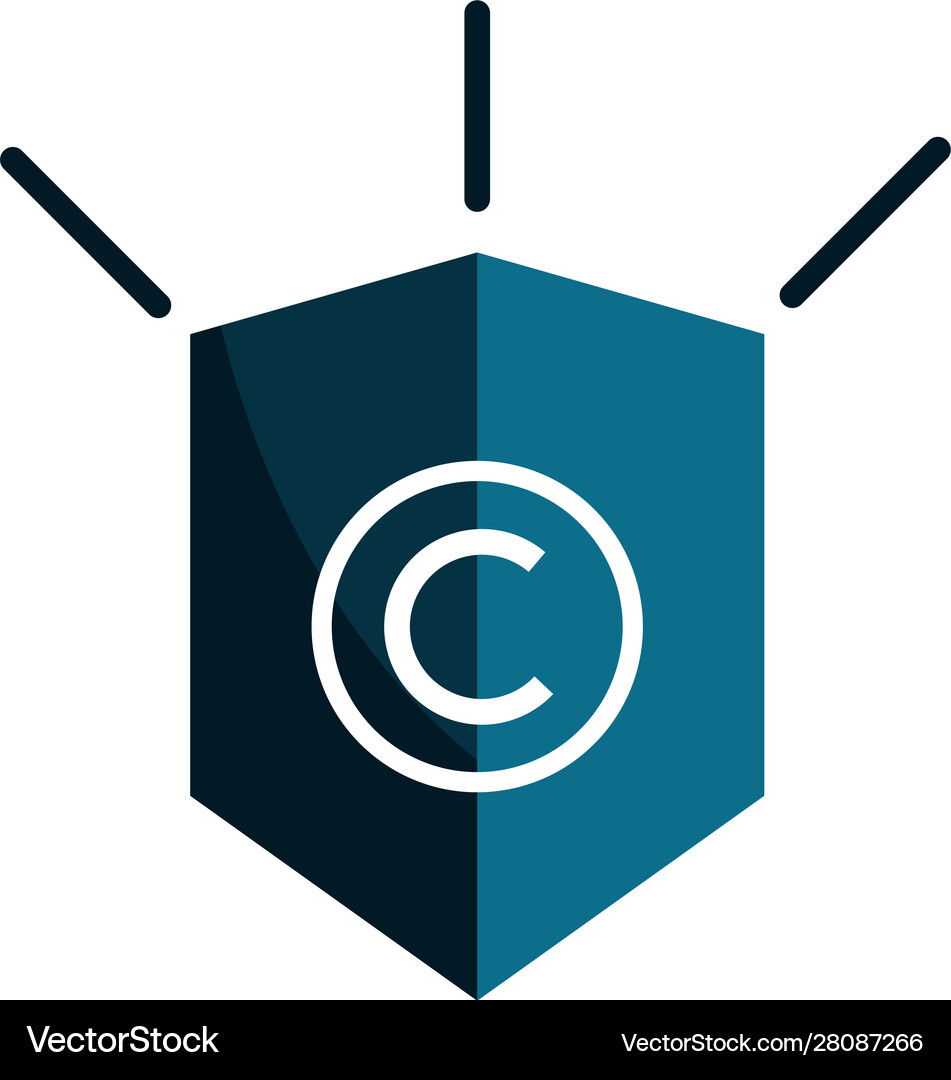 Protection property intellectual copyright icon Vector Image