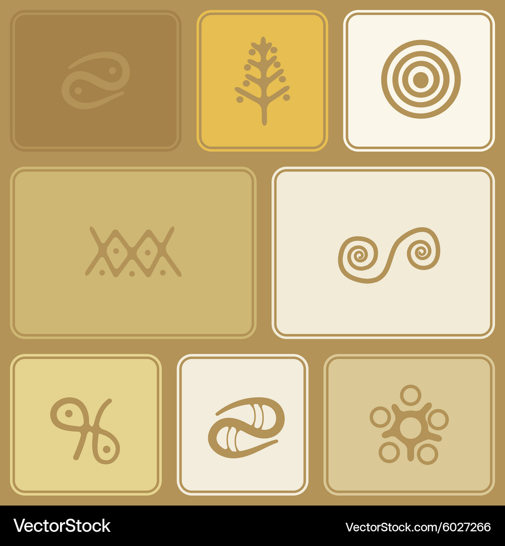Seamless background with trypillian culture Vector Image