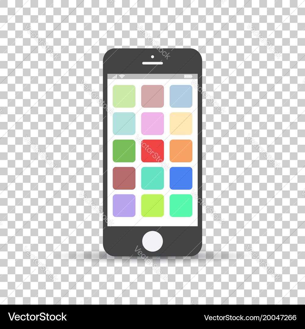 Smartphone icon flat phone on isolated background Vector Image