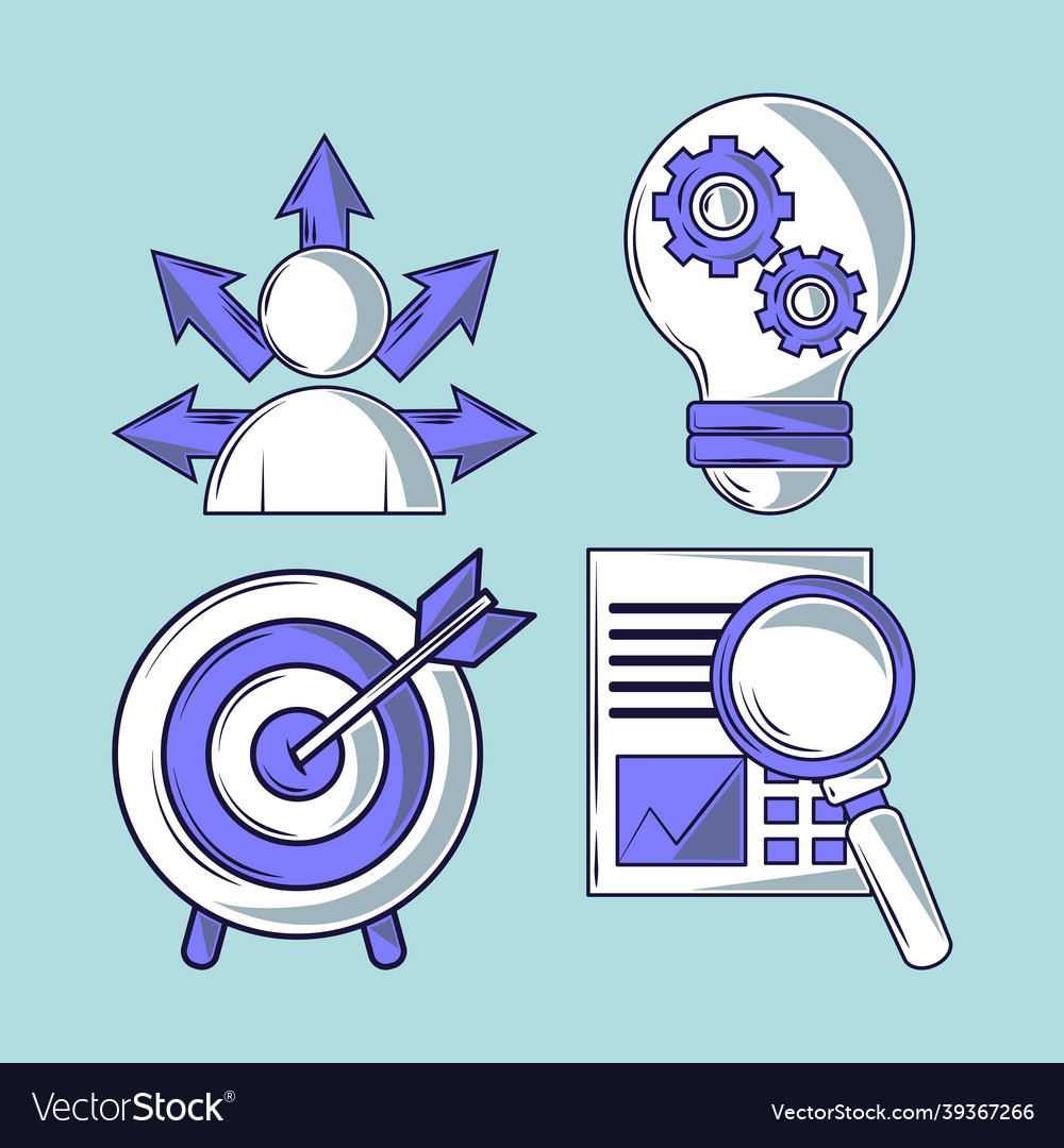 Strategy and solution Royalty Free Vector Image