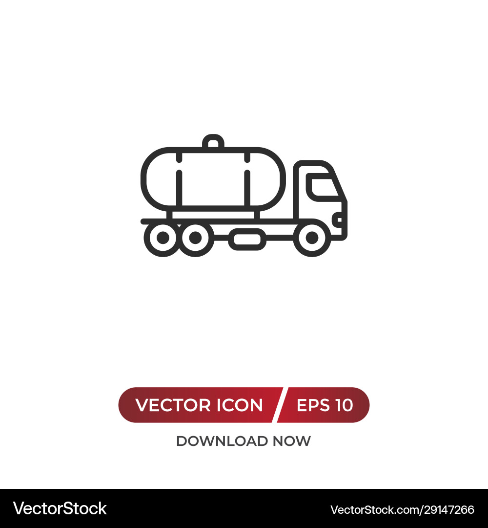 Tank truck icon Royalty Free Vector Image - VectorStock
