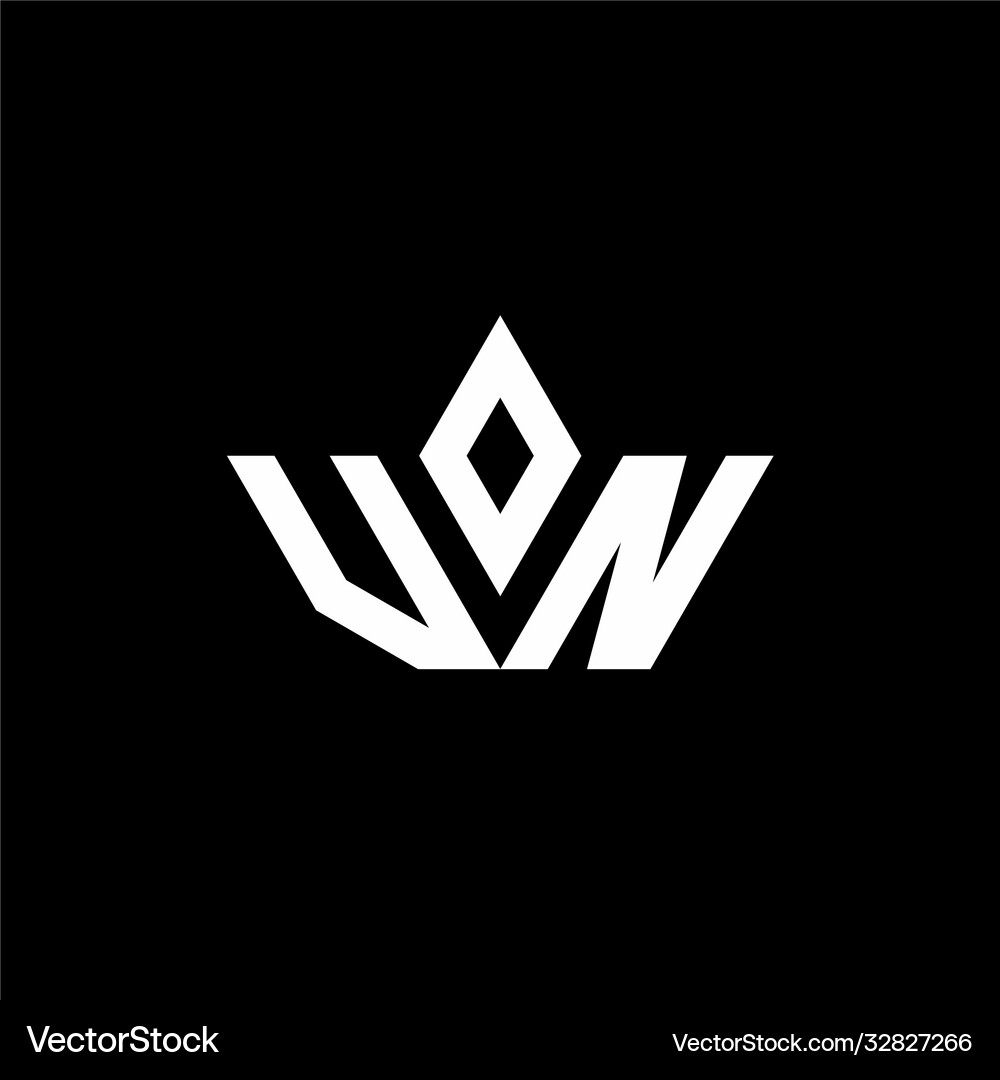 Vn monogram logo with crown shape luxury style Vector Image