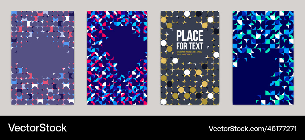 Backgrounds and cover templates set abstract Vector Image