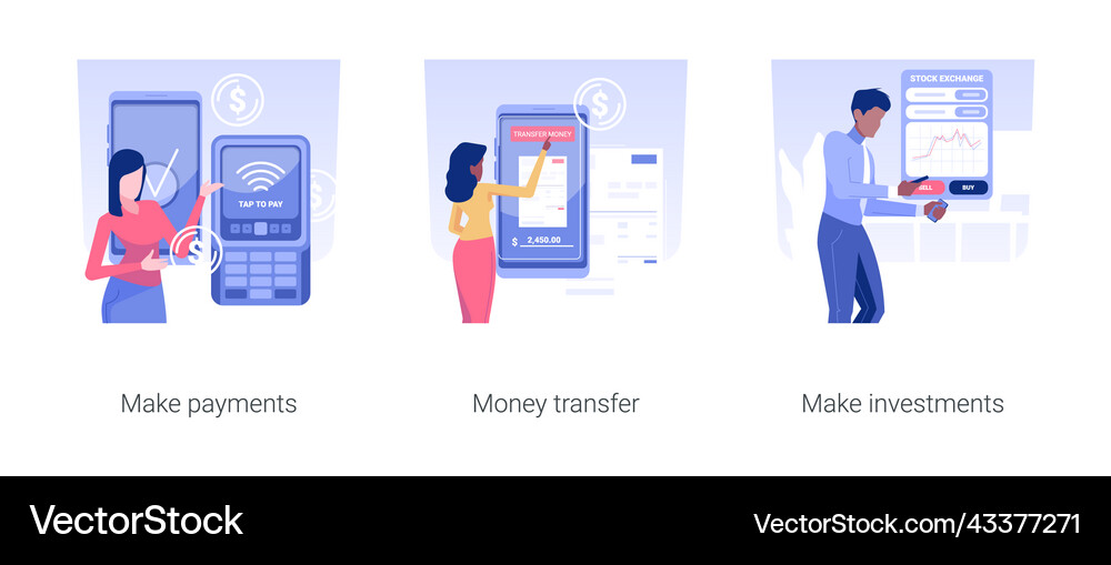 Banking app isolated concept Royalty Free Vector Image