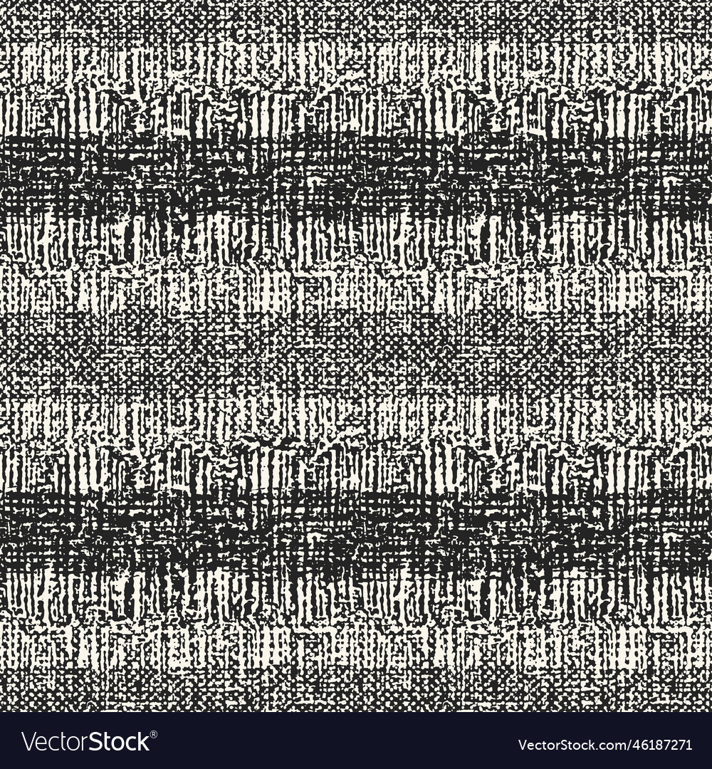 Distressed canvas textured striped pattern Vector Image