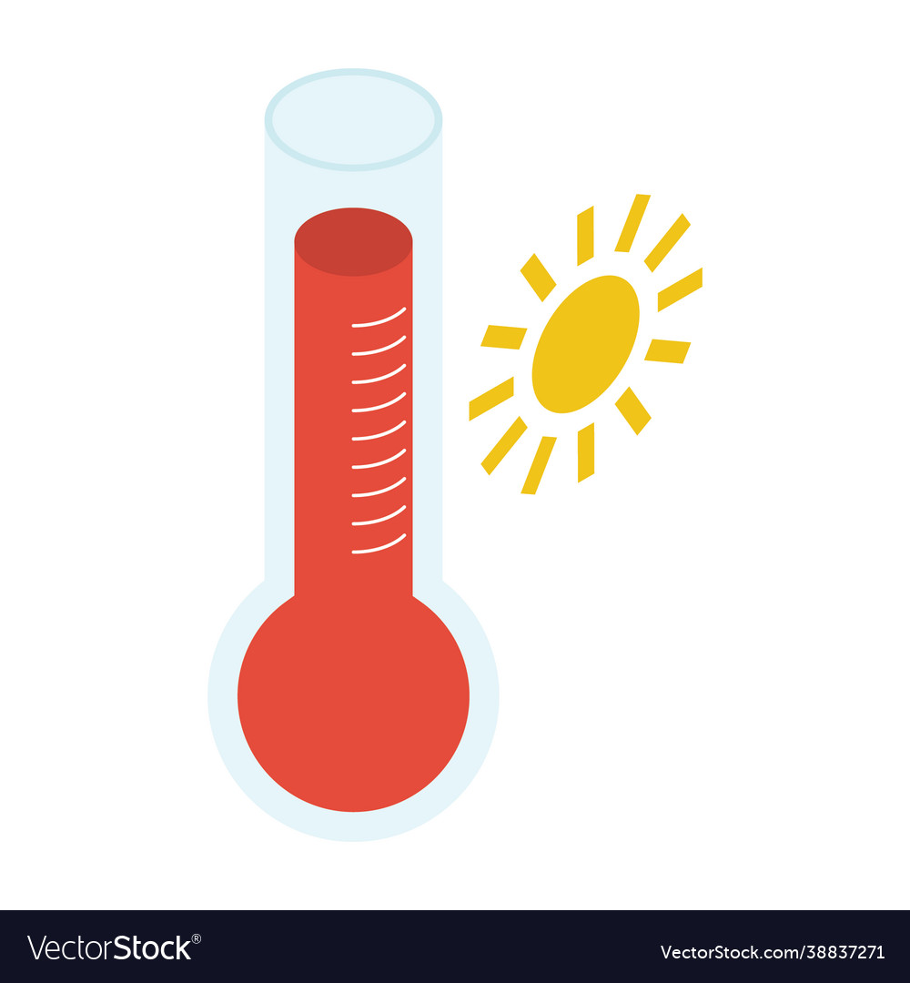 Hot temperature Royalty Free Vector Image - VectorStock