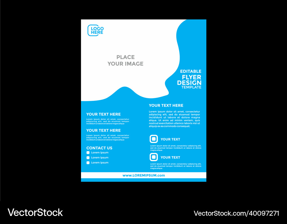 Professional concept of flyer design Royalty Free Vector