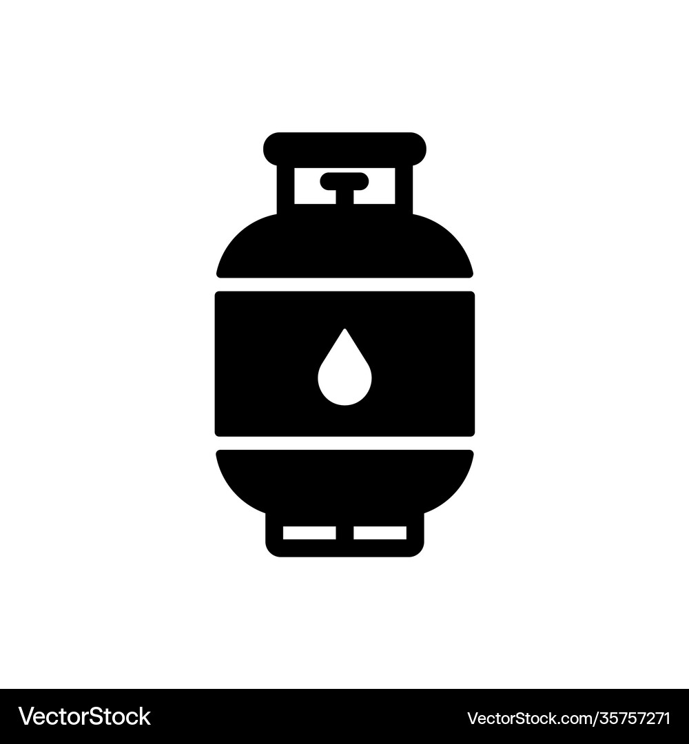 Propane gas cylinder glyph icon Royalty Free Vector Image