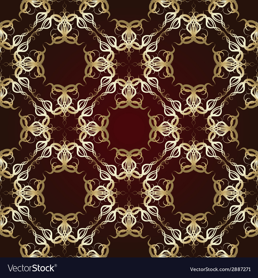 Seamless pattern on maroon background Royalty Free Vector